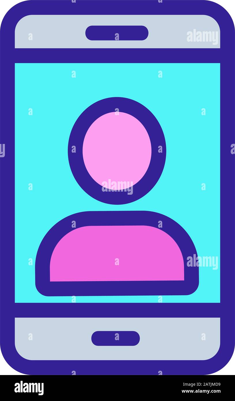 Control with the phone icon vector. Isolated contour symbol ...