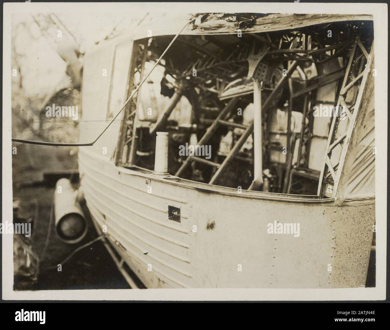One of the wrecked Zeppelin Description: The center Gondola Annotation ...