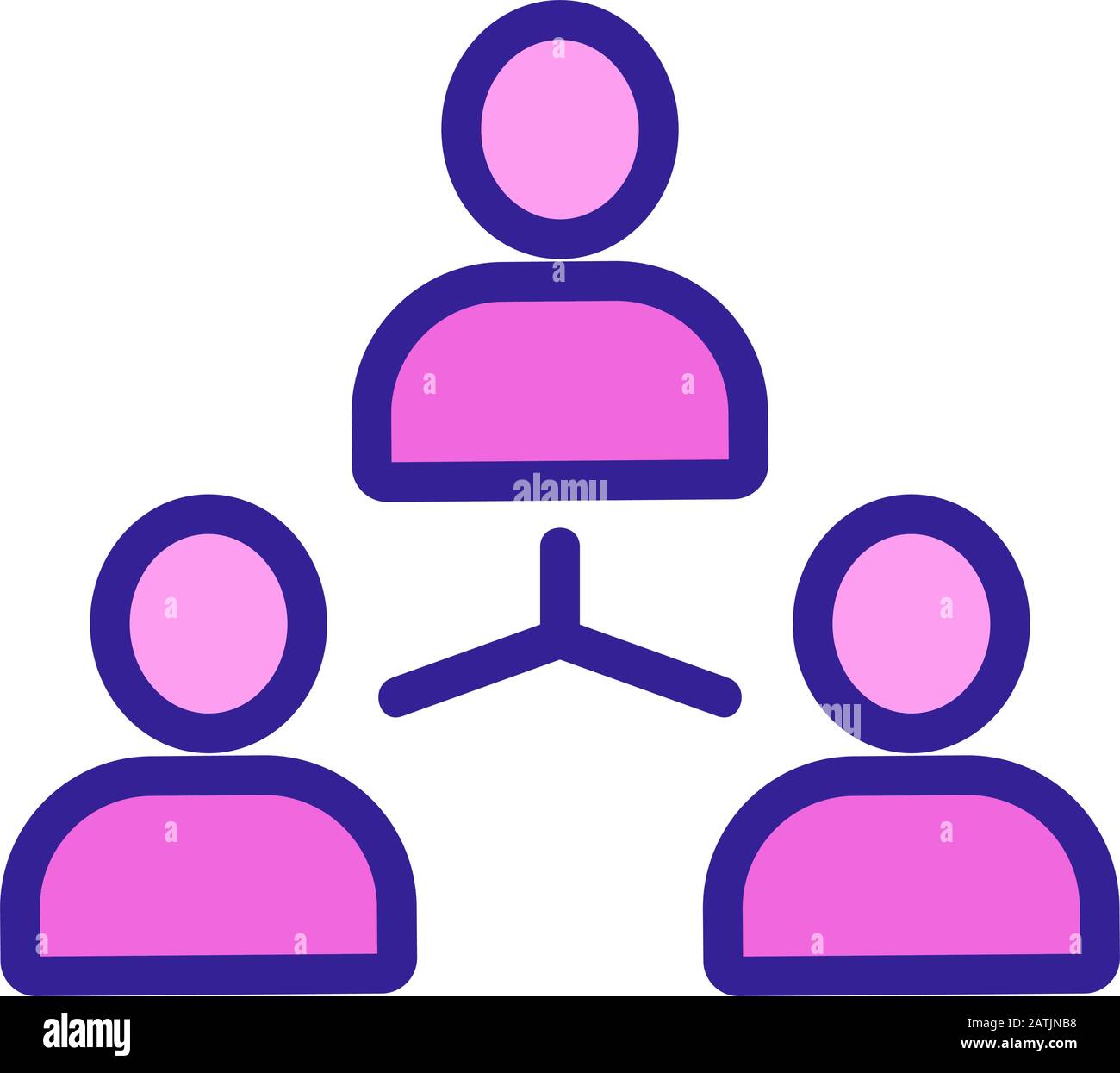 Many users icon vector. Isolated contour symbol illustration Stock ...