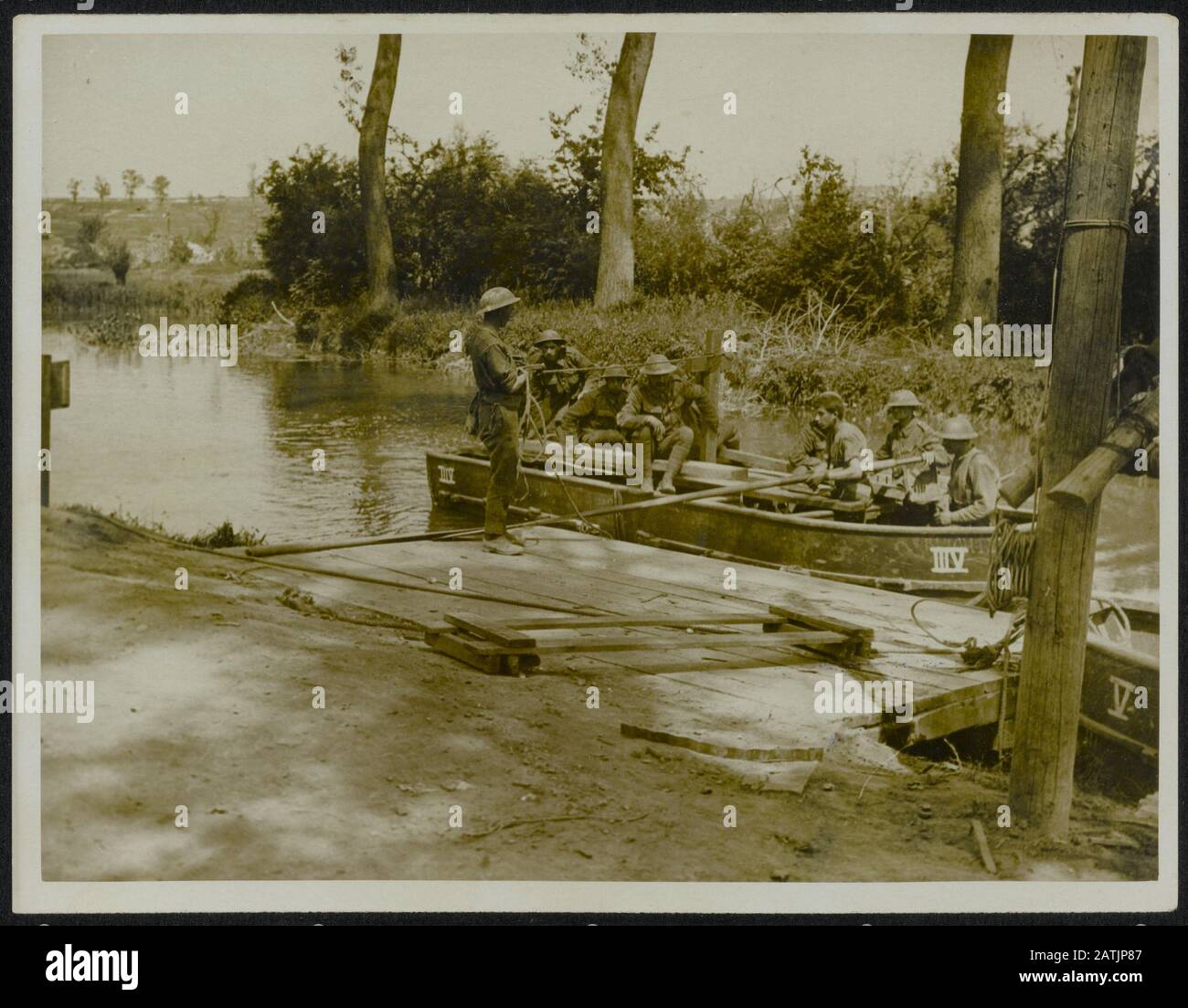 The Western Front Description: Tommies on a pontoon Annotation: The ...