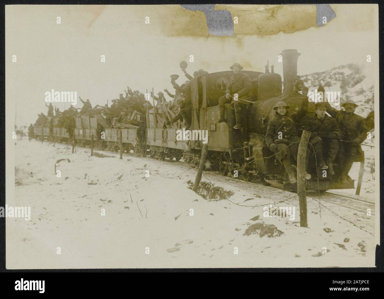 The Western Front Description: Train [pass] ing through territory ...
