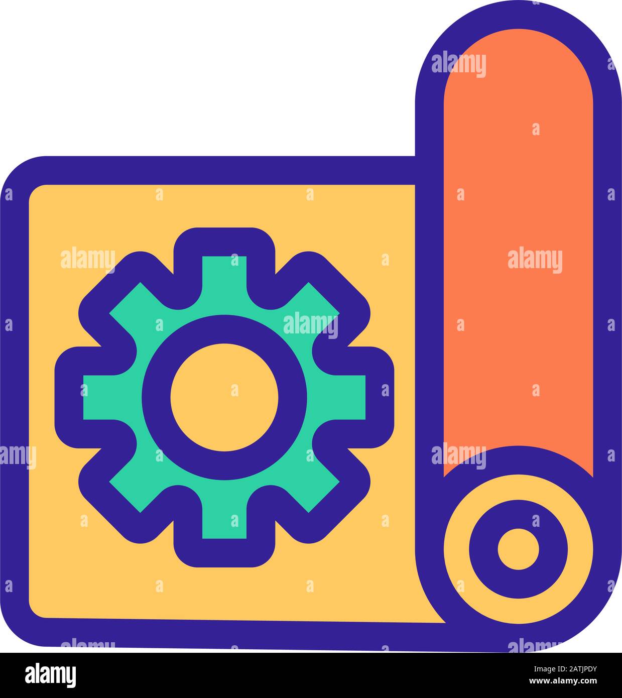 instruction to apply the vector icon. Isolated contour symbol ...