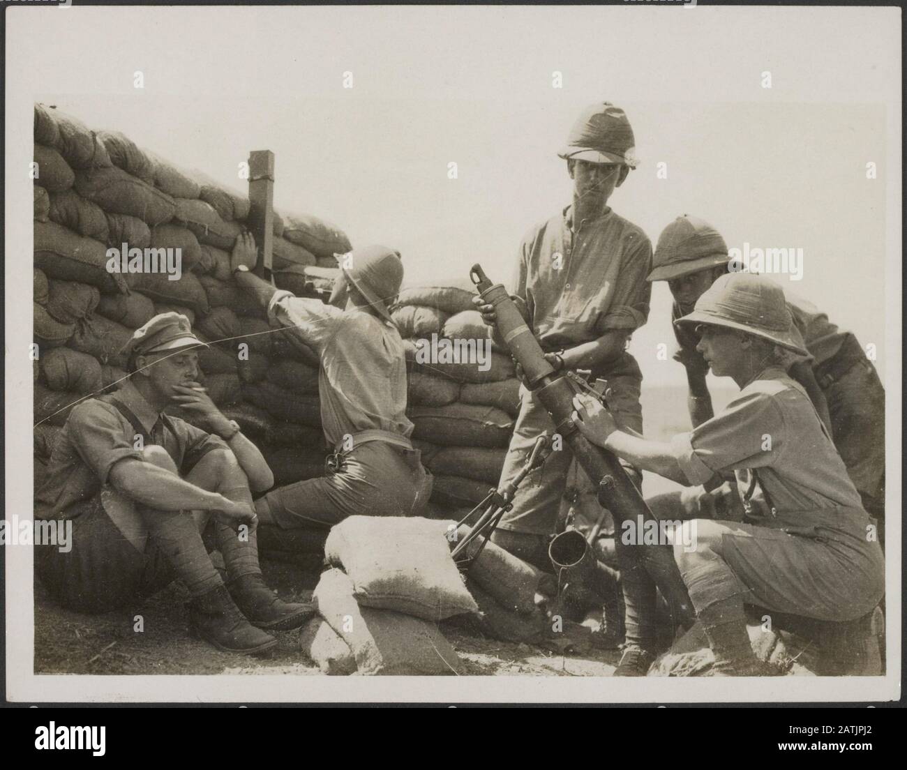 The Salonica front Description: Trench artillery Annotation: The front ...