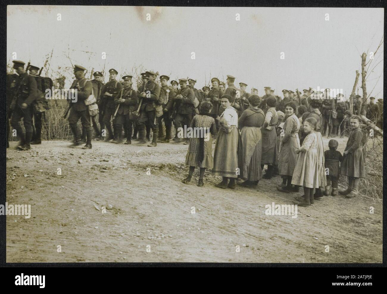 British official photographs from Italy Description: Troops on the ...