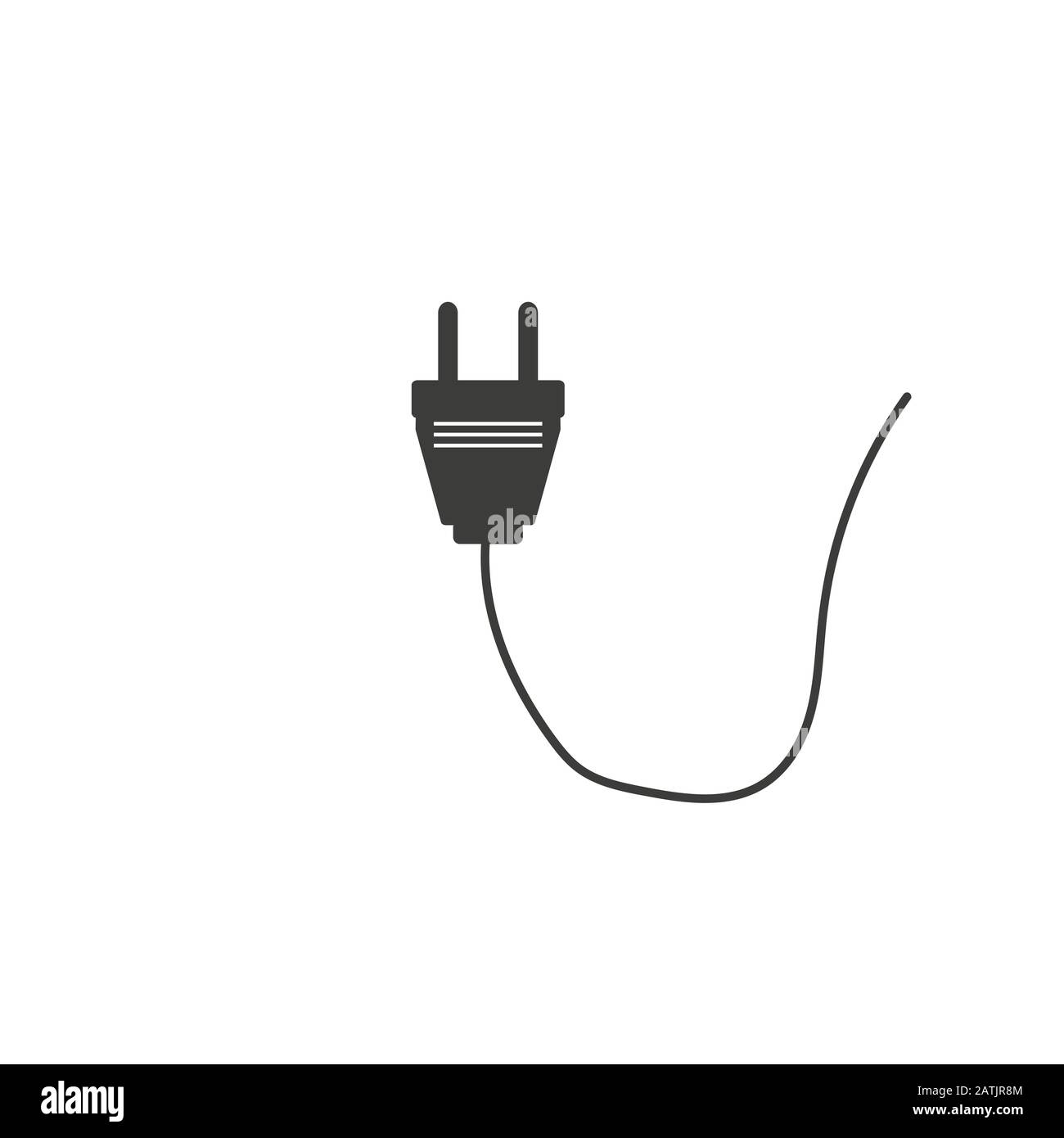 Plug icon. Power icon. Electrical icon. Silhouette flat design ...