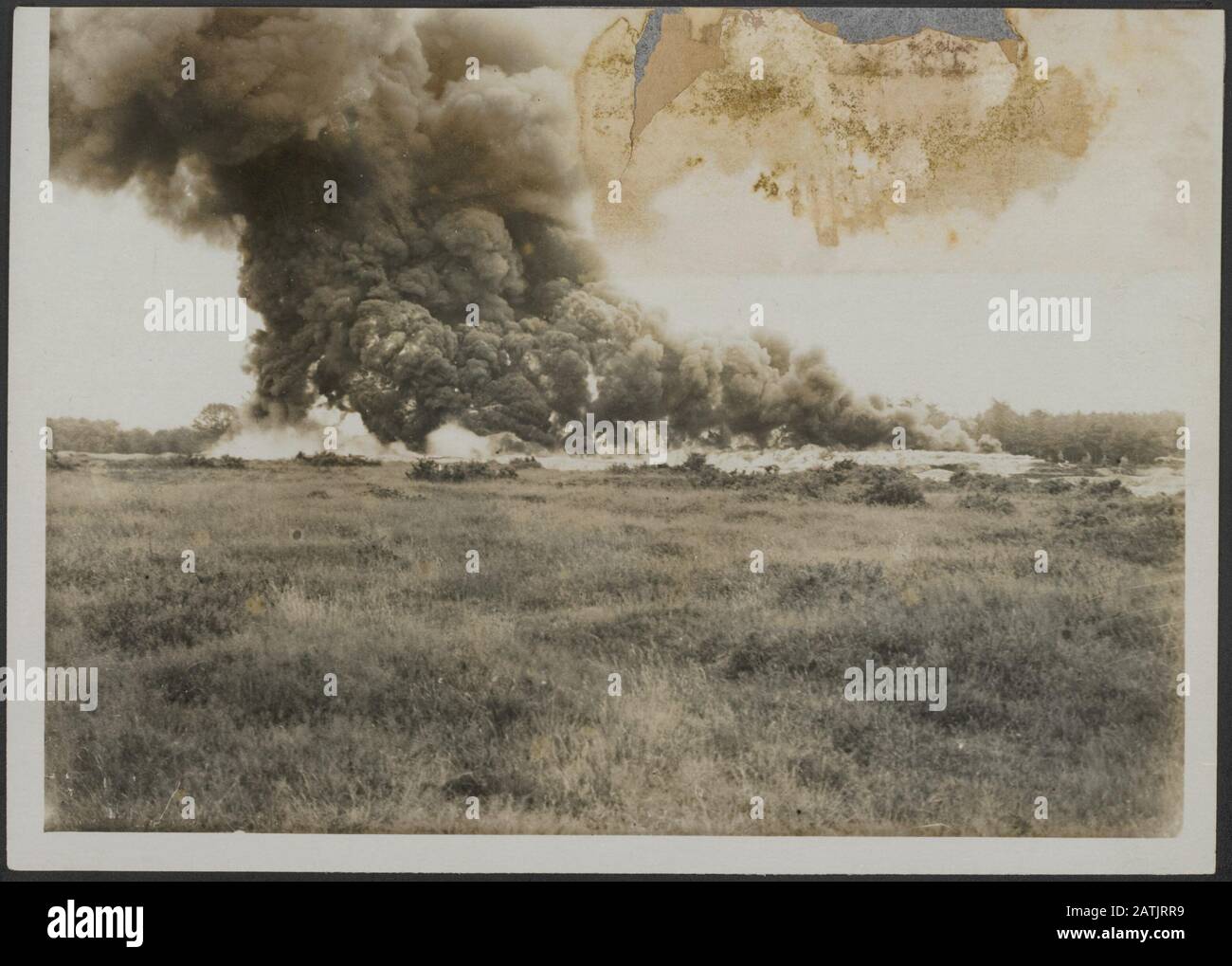 Description: Heavy smoke over a heath Date: {1914-1918} Keywords: WWI ...