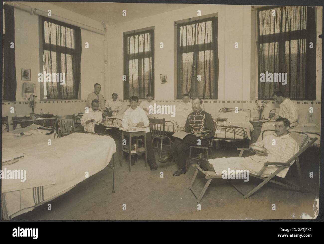 Description: Ward with German soldiers. Date: {1914-1918} Keywords: WWI ...