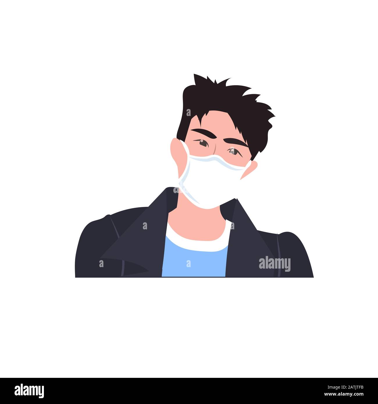 man wearing mask to prevent epidemic MERS-CoV wuhan coronavirus 2019 ...