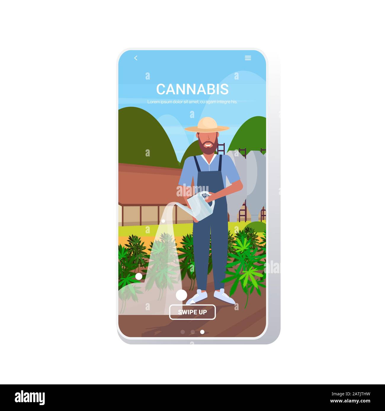 Weed plant field farmland Stock Vector Images - Alamy