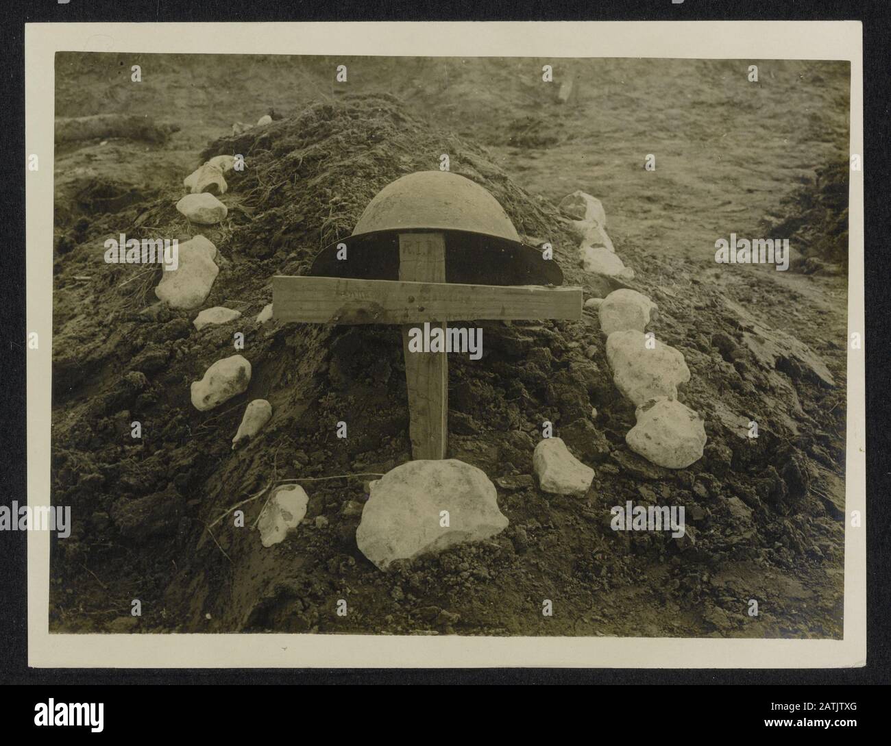 At the front Description: An unknown Canadian hero's grave behind the ...