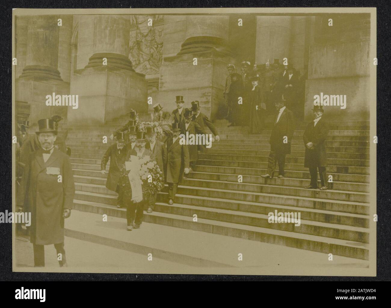 Description: Funeral procession leaves the church in Germany. Date ...