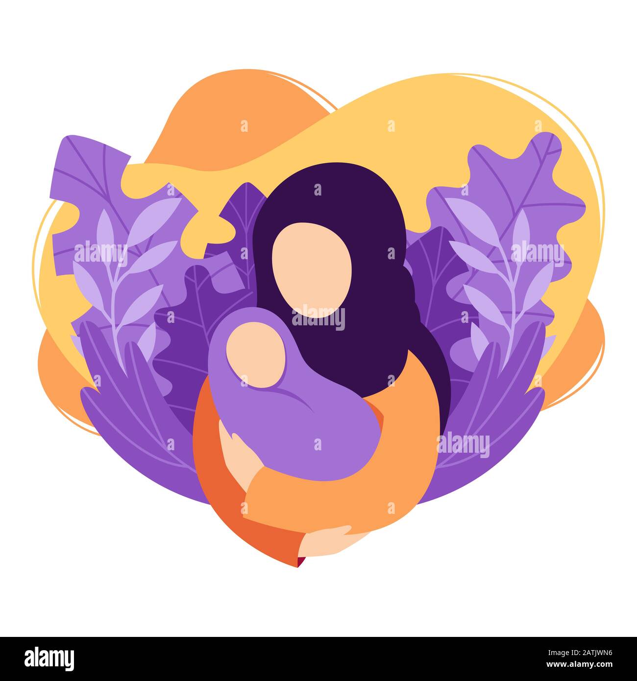 Mother baby on beautiful Stock Vector Images - Alamy