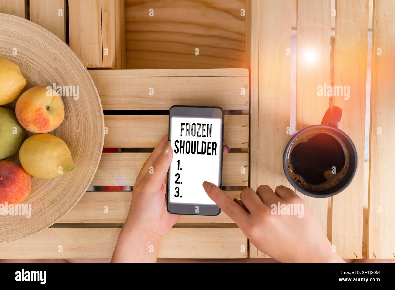 Conceptual hand writing showing Frozen Shoulder. Concept meaning ...