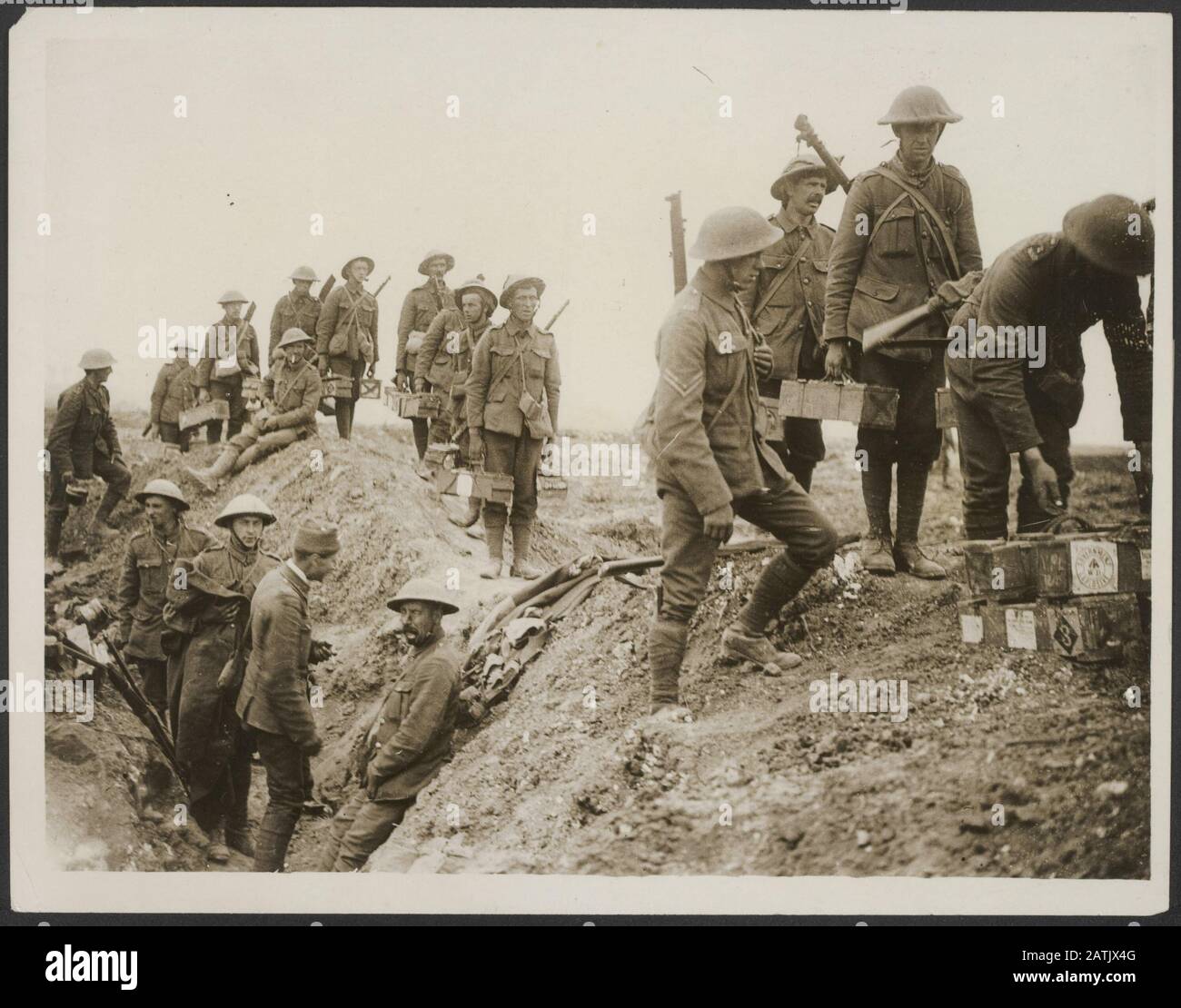 Description: Bringing up the bombs Annotation: British soldiers ...