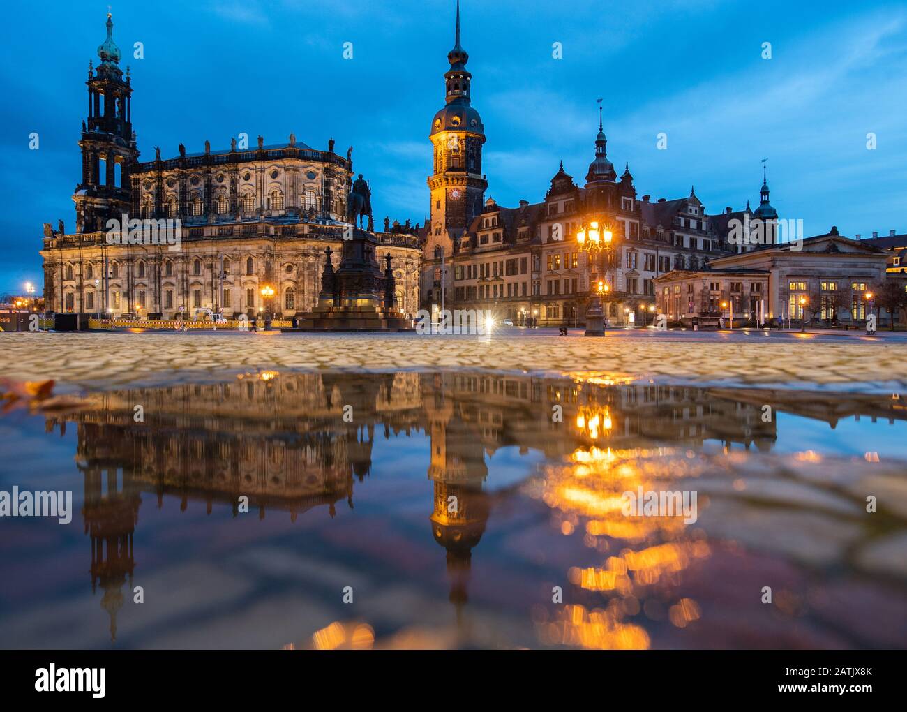 Dresden, Germany. 03rd Feb, 2020. The historic old town scenery with ...
