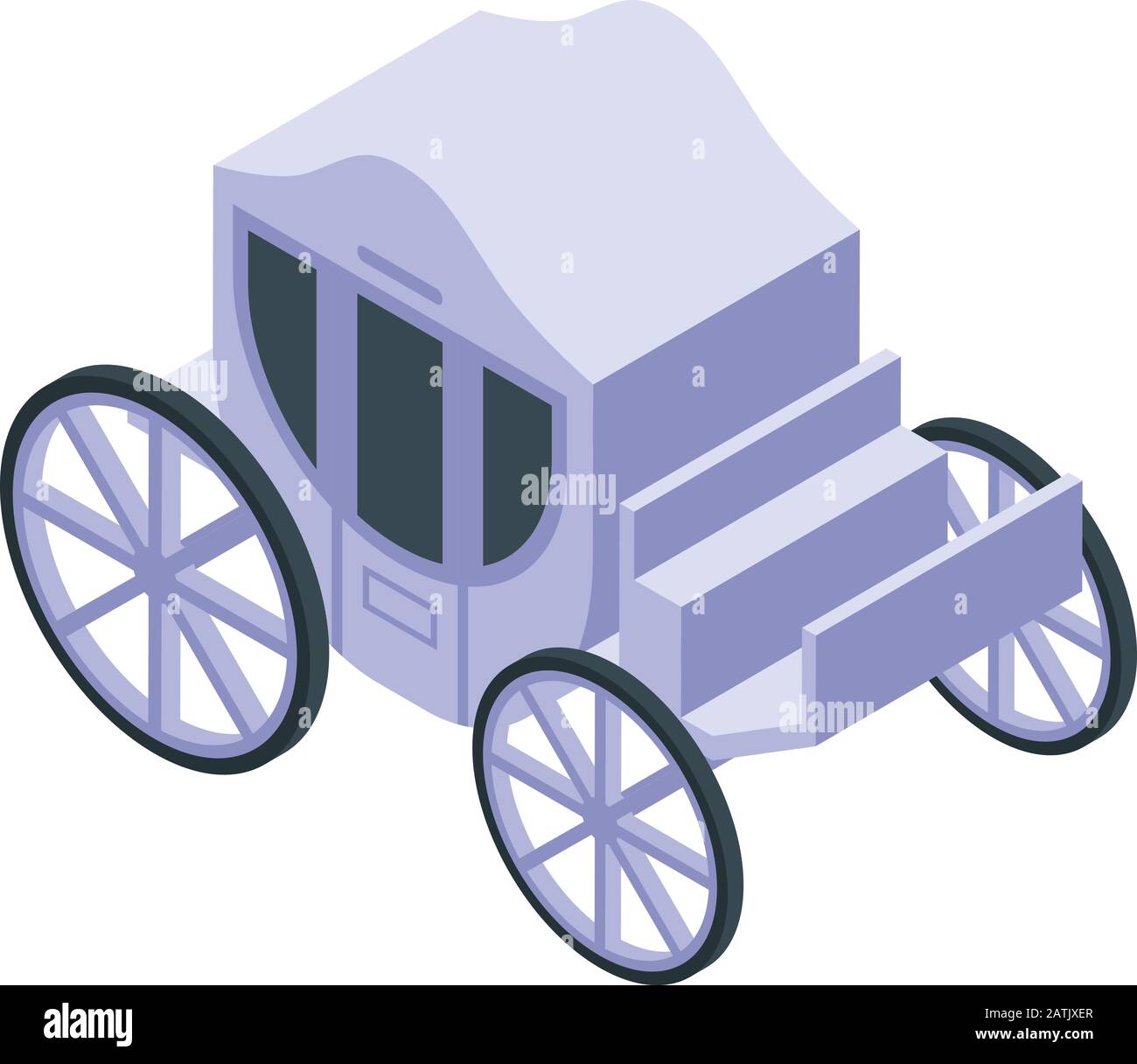 White royal carriage icon, isometric style Stock Vector Image & Art - Alamy