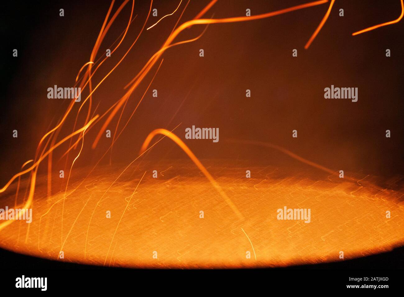 Texture of fire. Orange bright flame. Photo of a burning bonfire in a ...