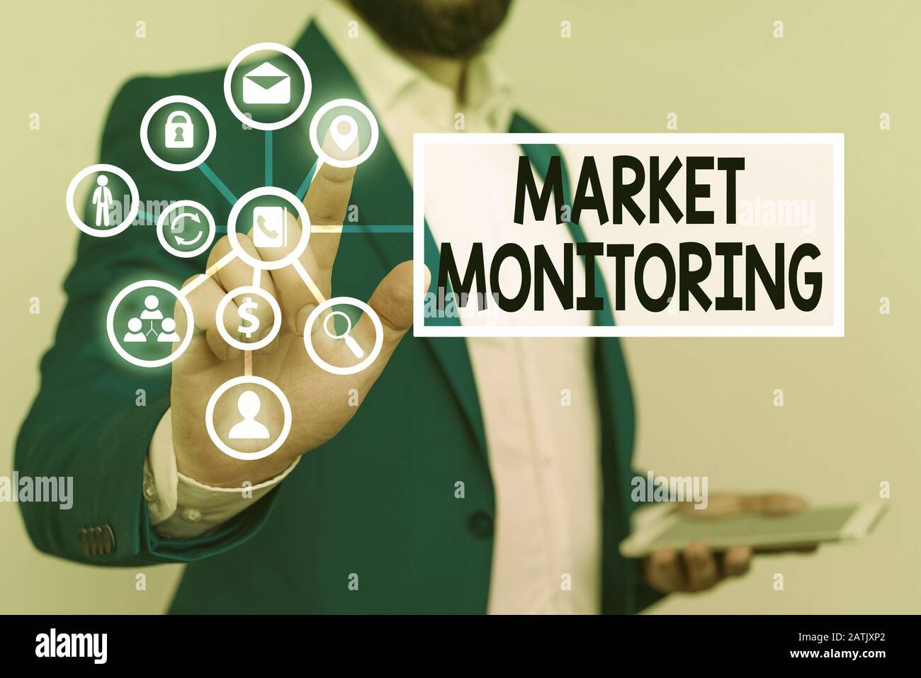 Handwriting text writing Market Monitoring. Conceptual photo ...