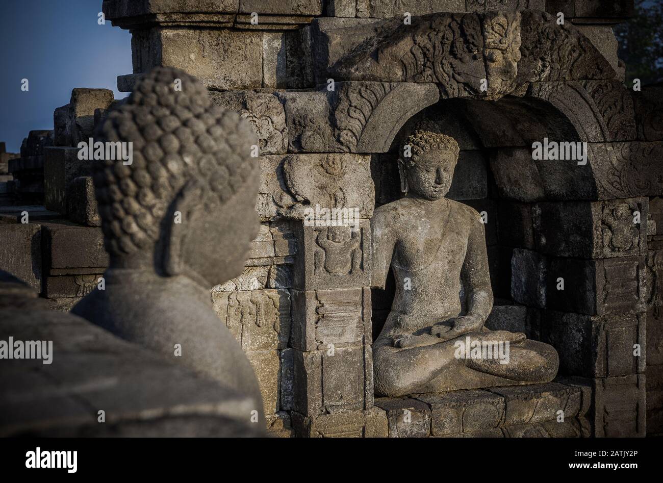 Borobudur temple at sunrise, Java, Indonesia Stock Photo - Alamy