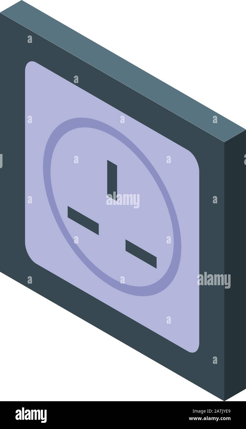 Power socket icon, isometric style Stock Vector Image & Art - Alamy