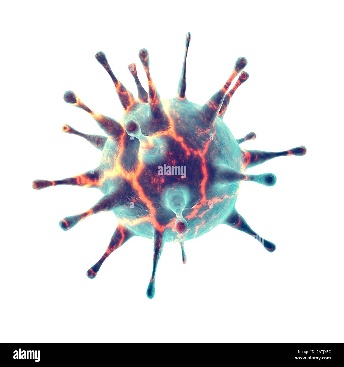 Microscopic view of influenza virus cells Stock Photo - Alamy