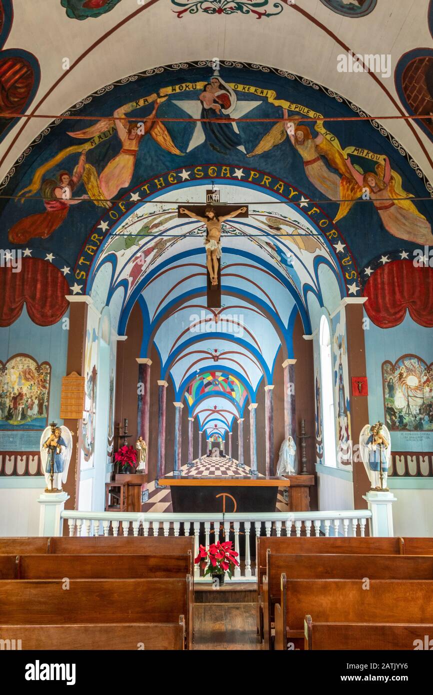 Kalapana, Hawaii, USA. - January 14, 2020: Mary, Star of the Sea ...