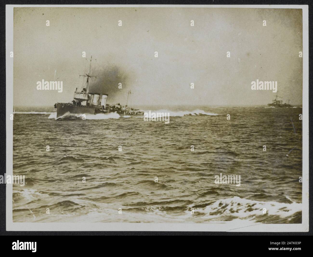 With the British navy in war time Description: Destroyers patrolling ...