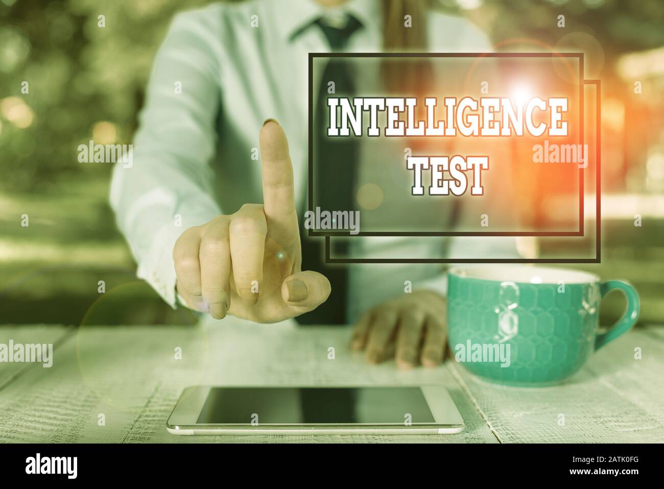Writing note showing Intelligence Test. Business concept for test ...