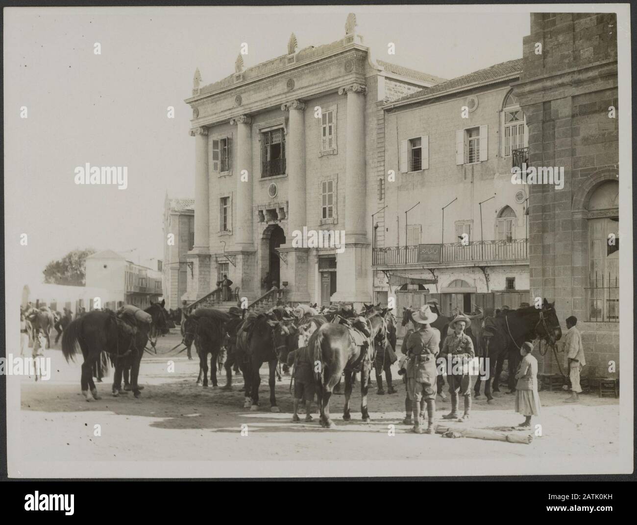 Description: Egyptian official photograph. Jaffa Municipal Buildings ...