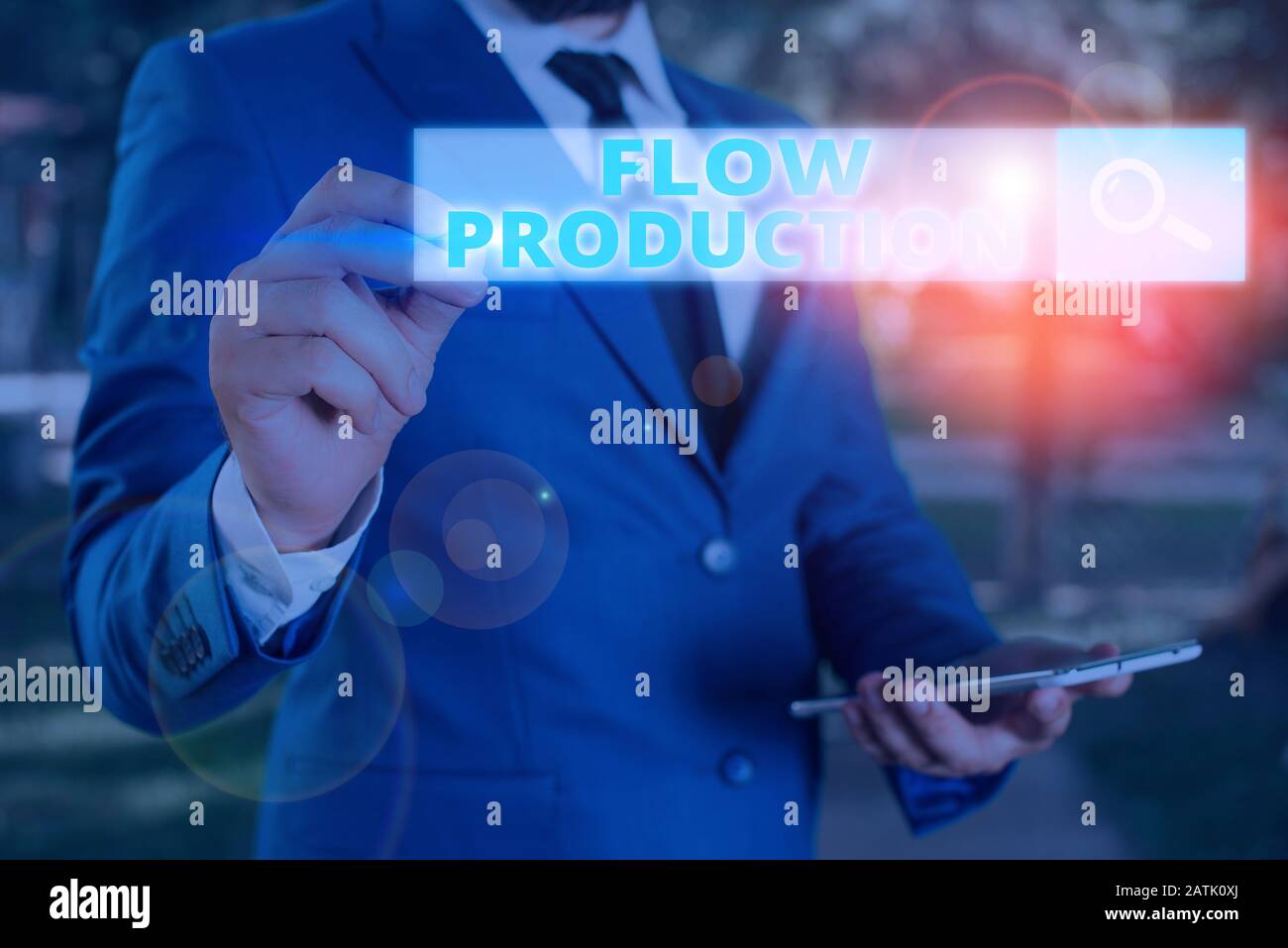 Handwriting text Flow Production. Conceptual photo items are produced ...