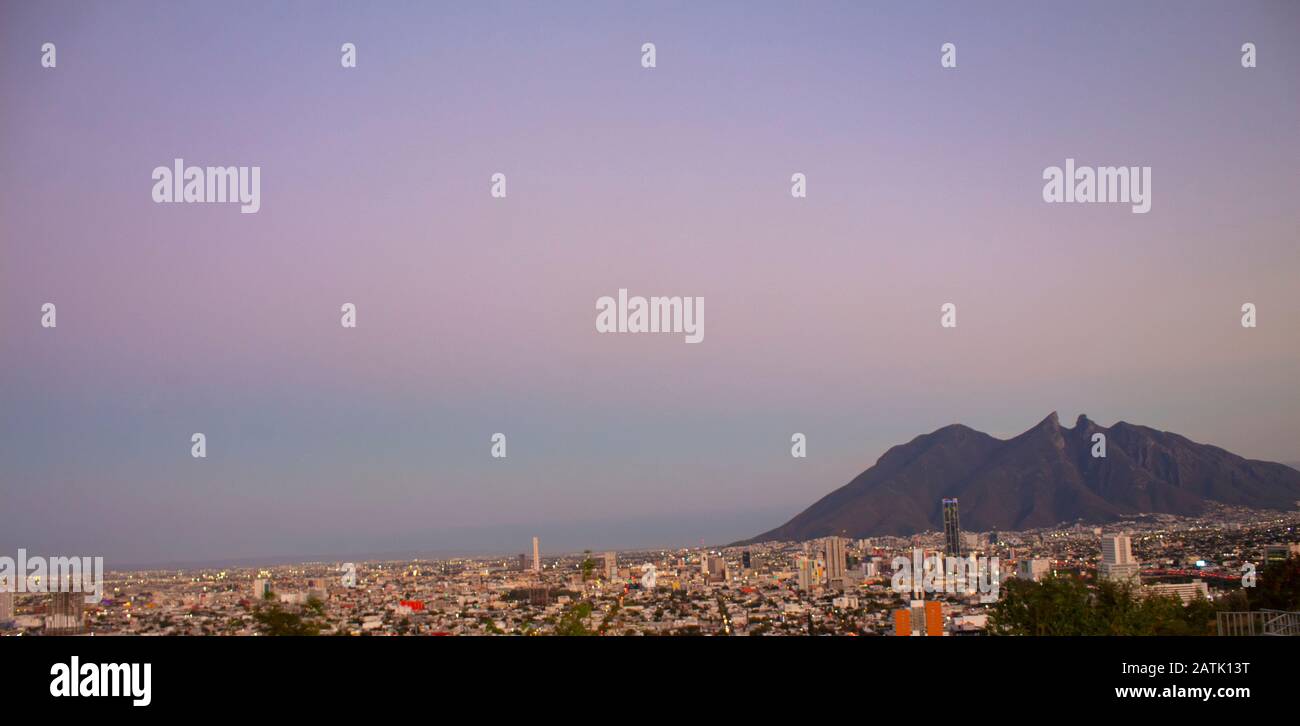 Sunset view in Monterrey Mexico Stock Photo - Alamy