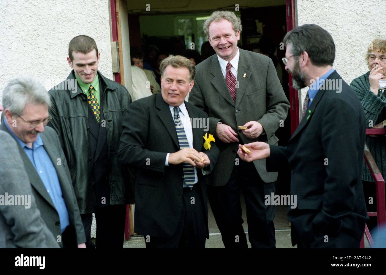 24 March, 1999. Hollywood actors Martin Sheen and Matt Clark meet local ...