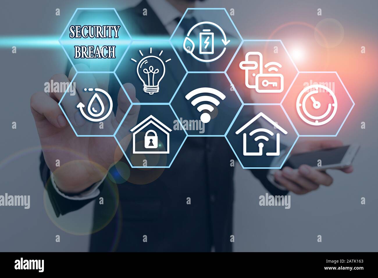 Word writing text Security Breach. Business photo showcasing any ...