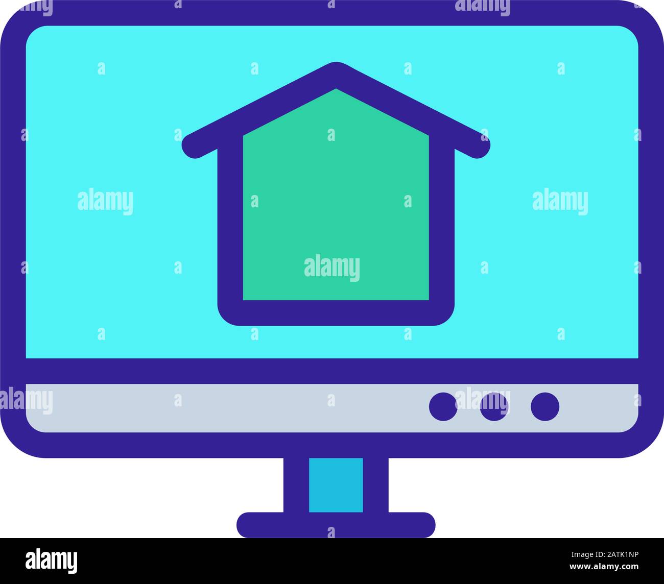 Smart house icon vector. Isolated contour symbol illustration Stock ...