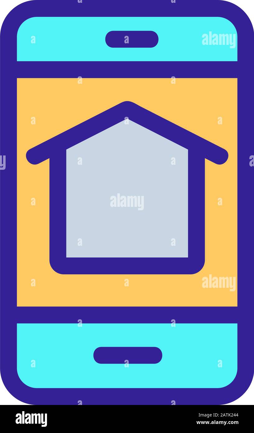 Smart house icon vector. Isolated contour symbol illustration Stock ...