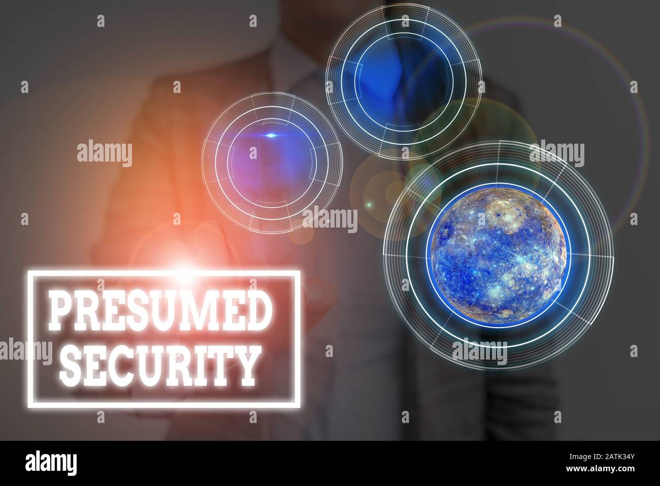 Conceptual hand writing showing Presumed Security. Concept meaning ... Conceptual hand writing showing Presumed Security. Concept meaning ...