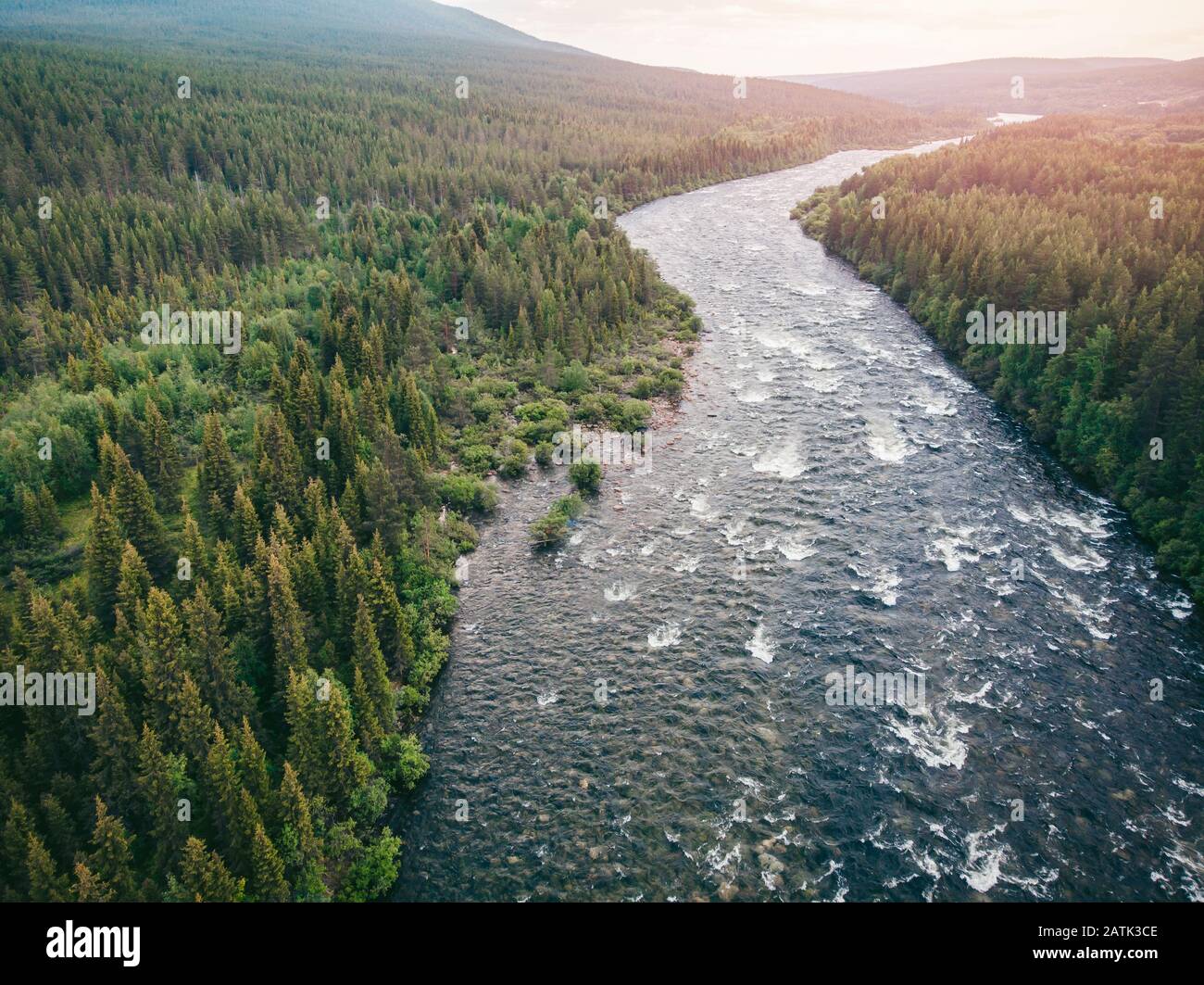Top view waterfalls rapids in hi-res stock photography and images - Alamy