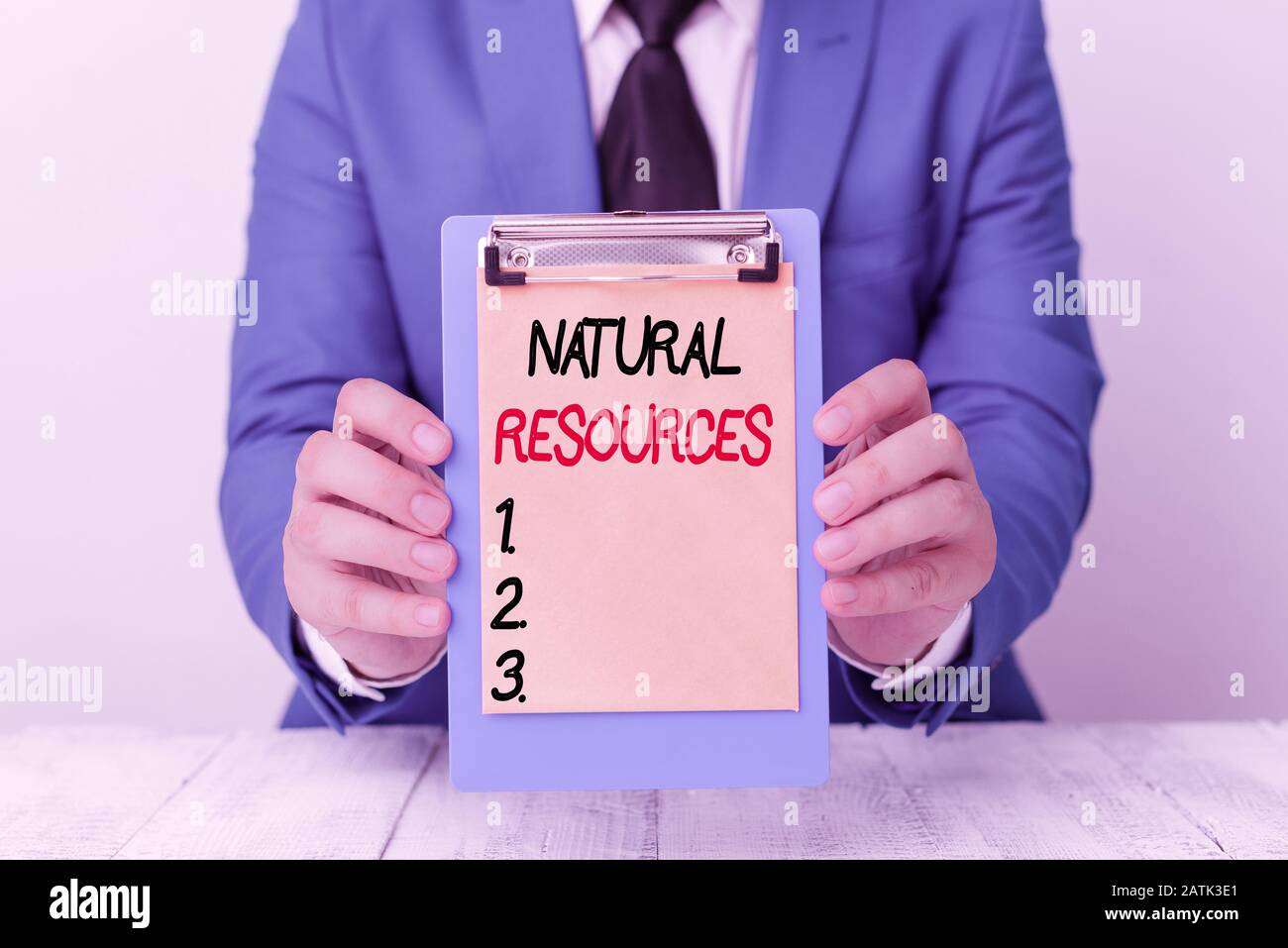 Writing note showing Natural Resources. Business concept for materials ...