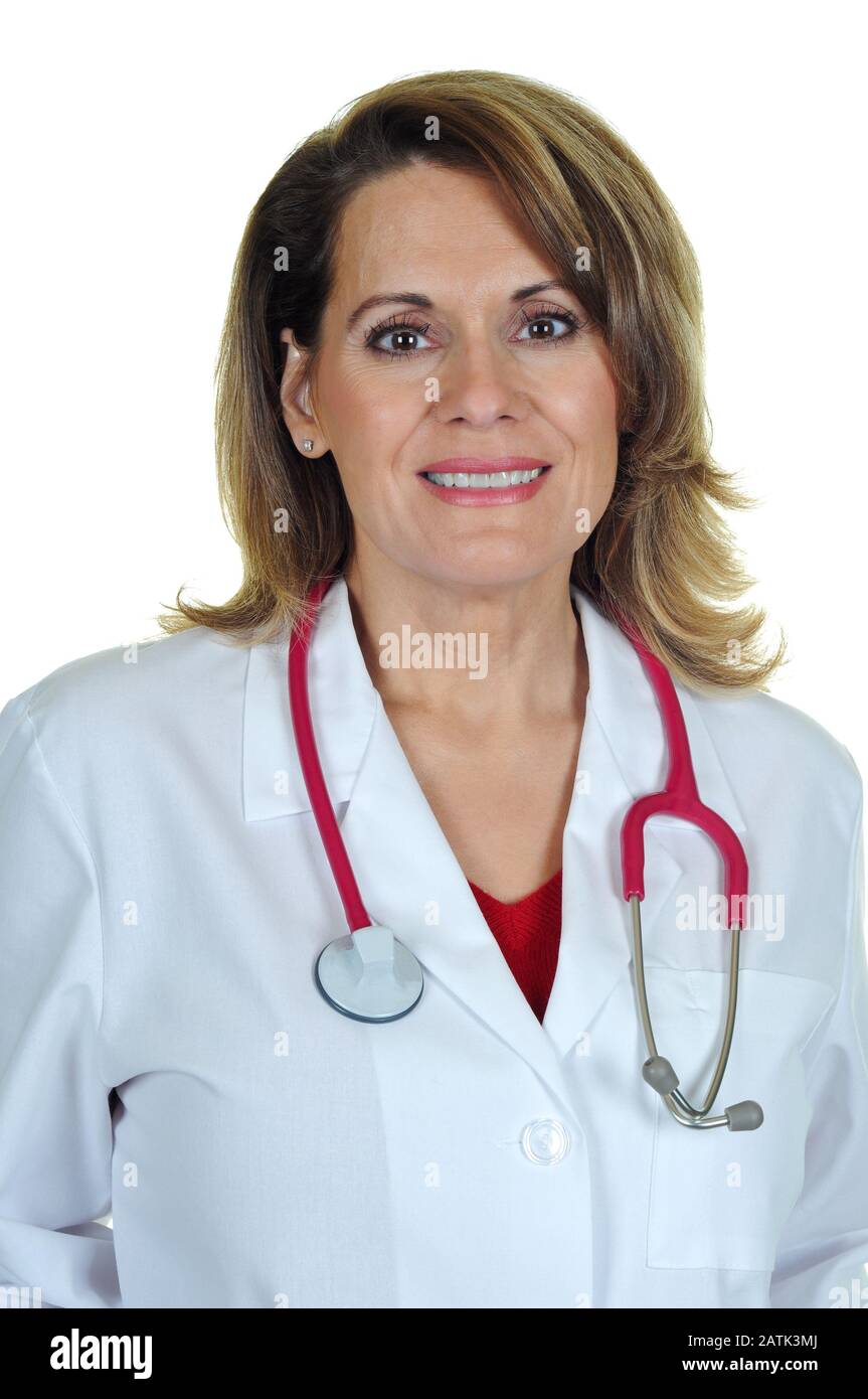 An Attractive Female Doctor with Stethoscope Stock Photo - Alamy