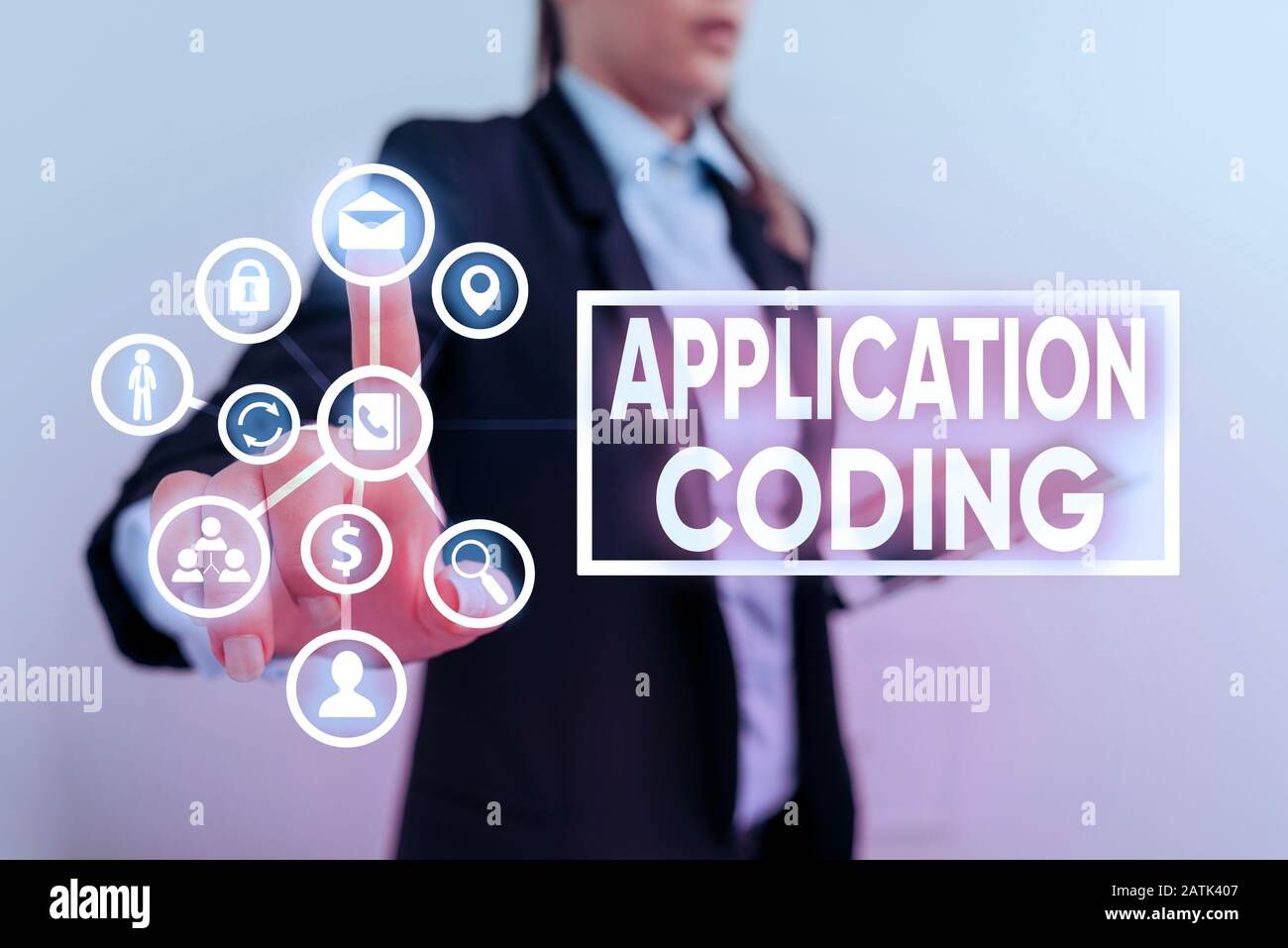 Writing Note Showing Application Coding Business Concept For Process By Which A Mobile App Is