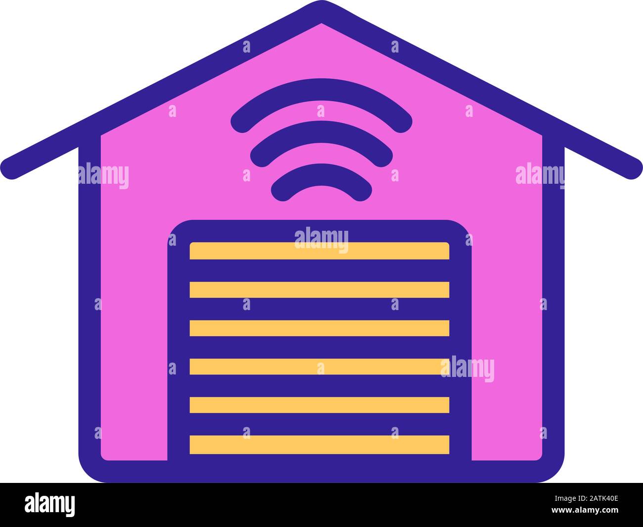 Smart house icon vector. Isolated contour symbol illustration Stock ...