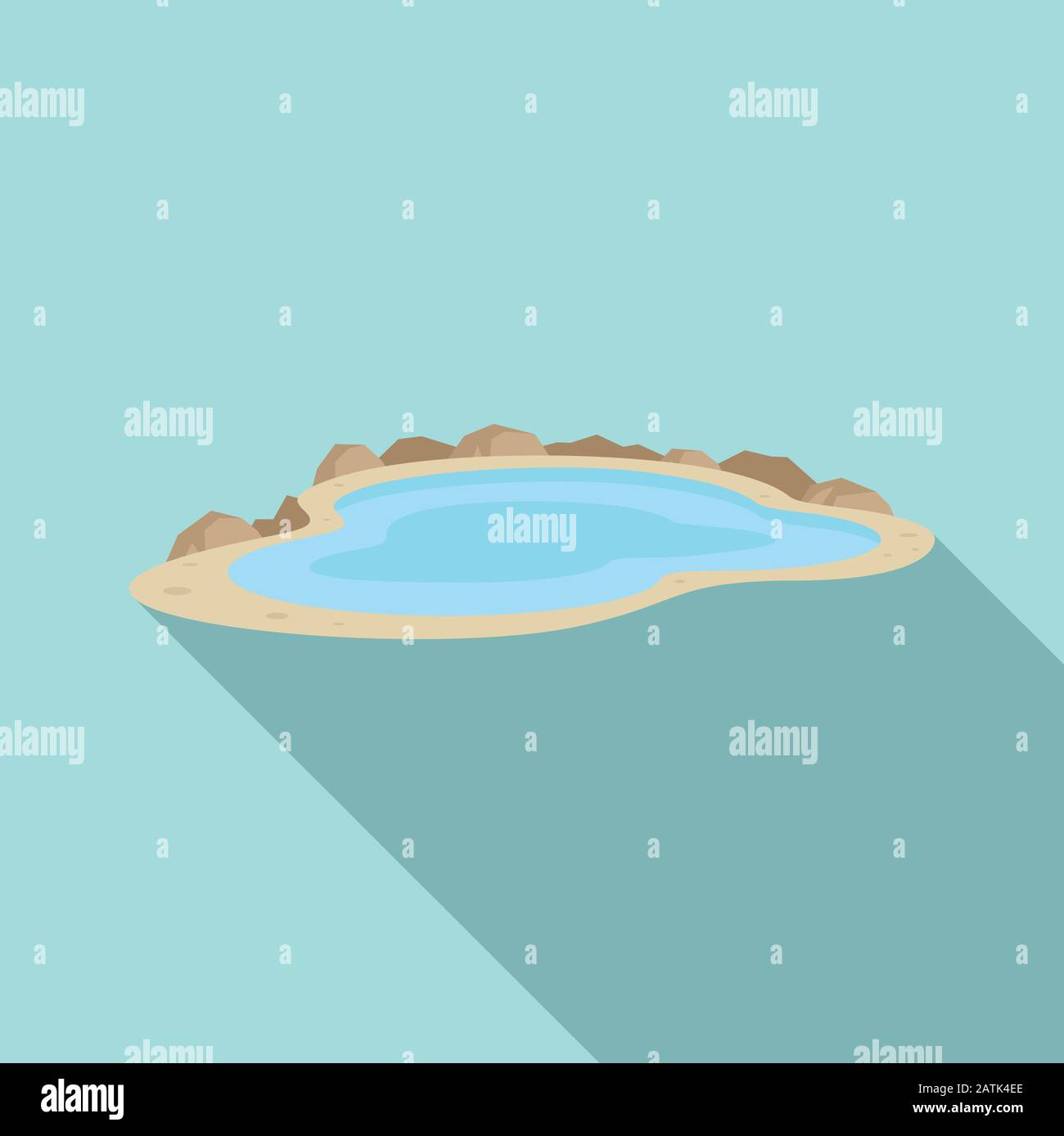 Water lake icon. Flat illustration of water lake vector icon for web ...