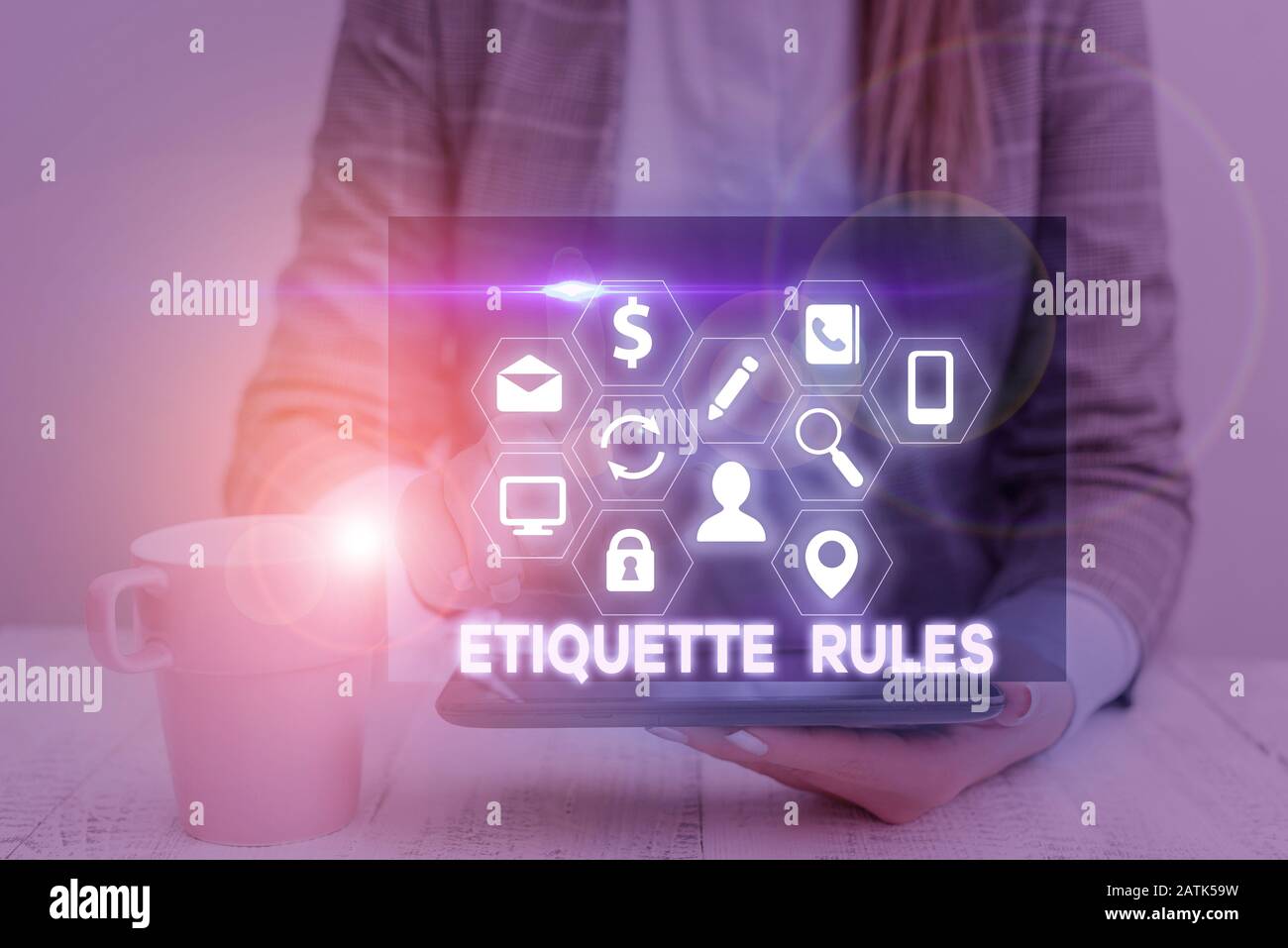 Handwriting text Etiquette Rules. Conceptual photo customs that control ...