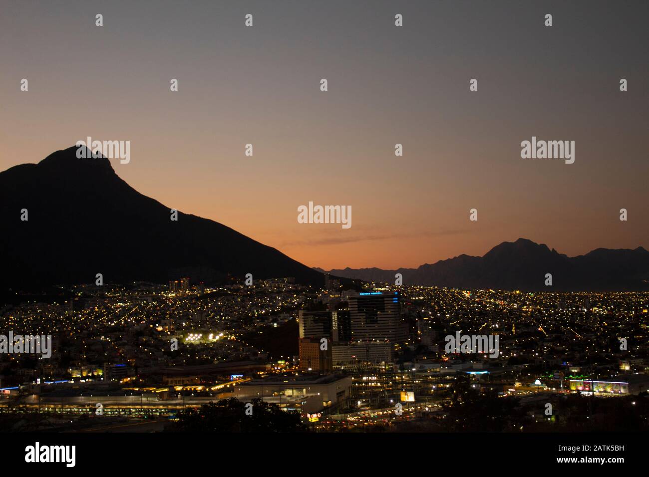 Sunset view in Monterrey Mexico Stock Photo - Alamy
