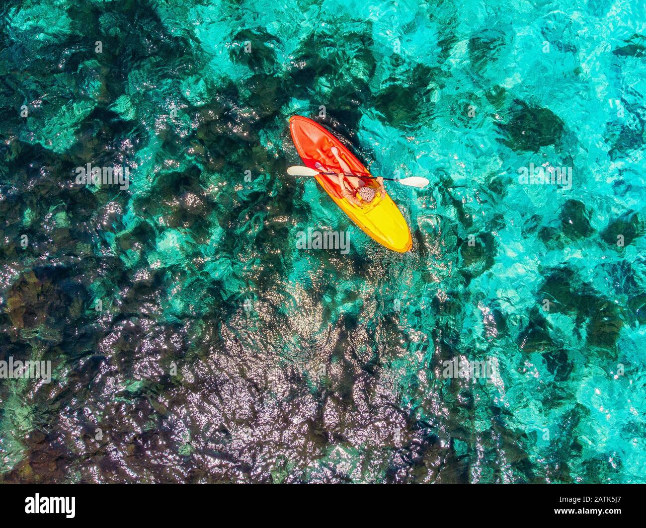Top view kayak boat hi-res stock photography and images - Alamy