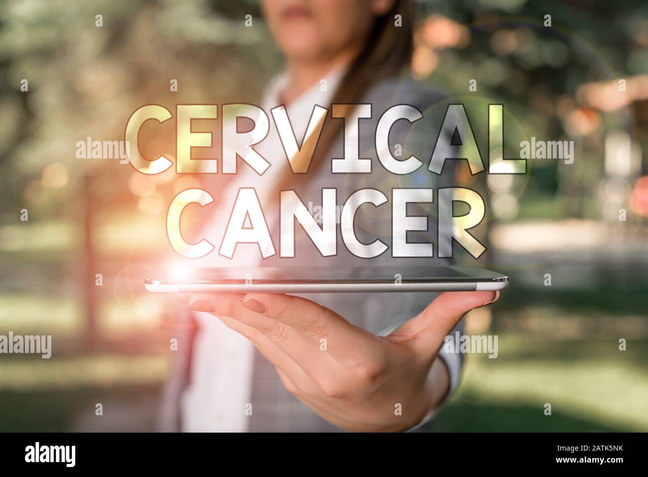 Conceptual hand writing showing Cervical Cancer. Concept meaning type ...