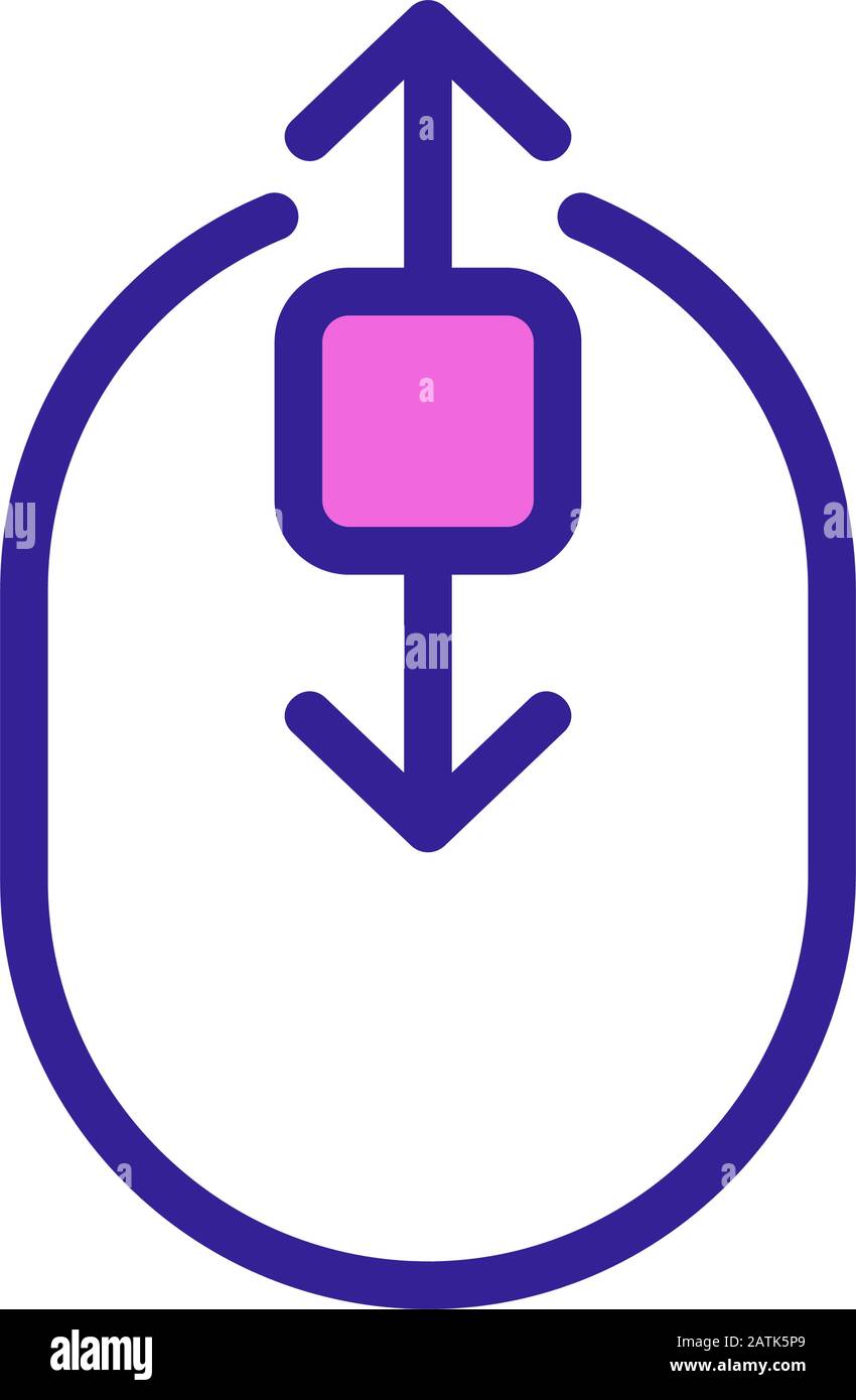 Scroll the screen icon vector. Isolated contour symbol illustration ...