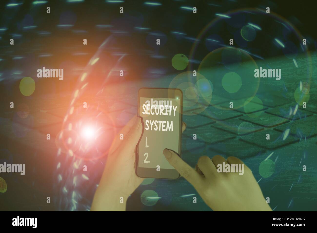 Word writing text Security System. Business photo showcasing system designed to detect intrusion ...