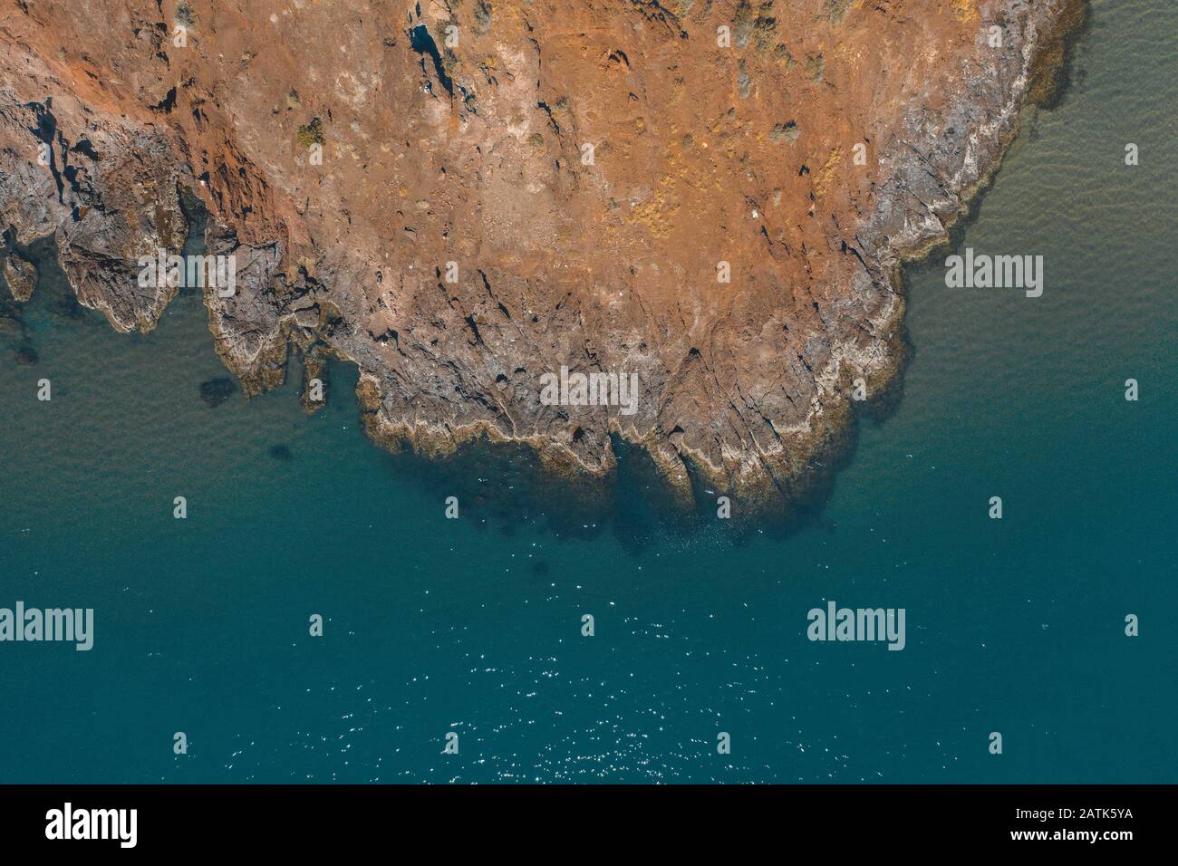 Vista aerea de Kino o bahía de Kino, Sonora, Mex en el golfo de ...