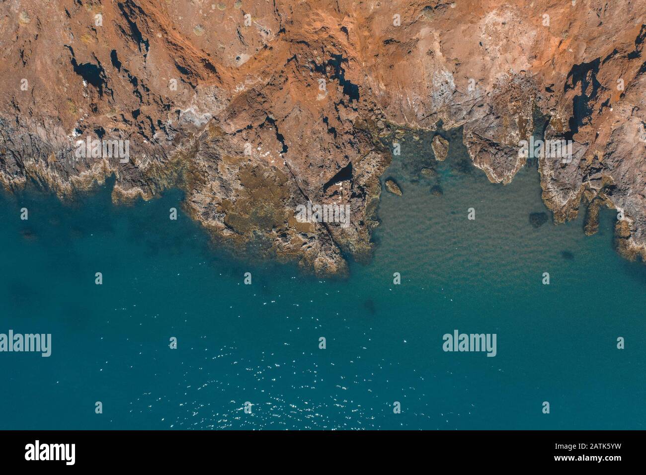 Vista aerea de Kino o bahía de Kino, Sonora, Mex en el golfo de ...